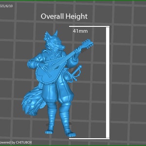 Kitsune Bard • Hero Warrior • Galaad Miniatures • Into the Woods • Mini ...