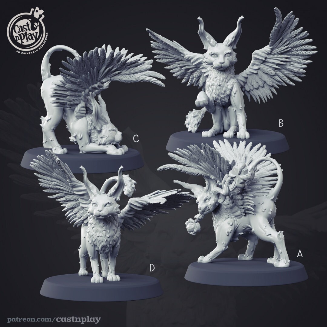 Toys Toys & Games Role Playing Miniatures Dnd Winged griffon beast ...