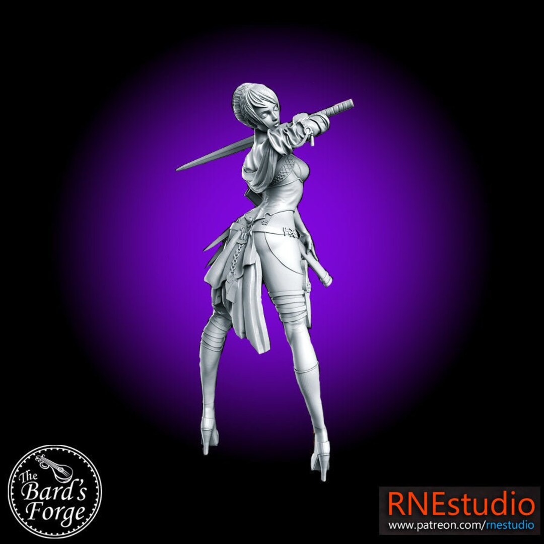 Chiara • Pinup • RN Estudio • 3D Resin Printed • 75mm • Tabletop ...