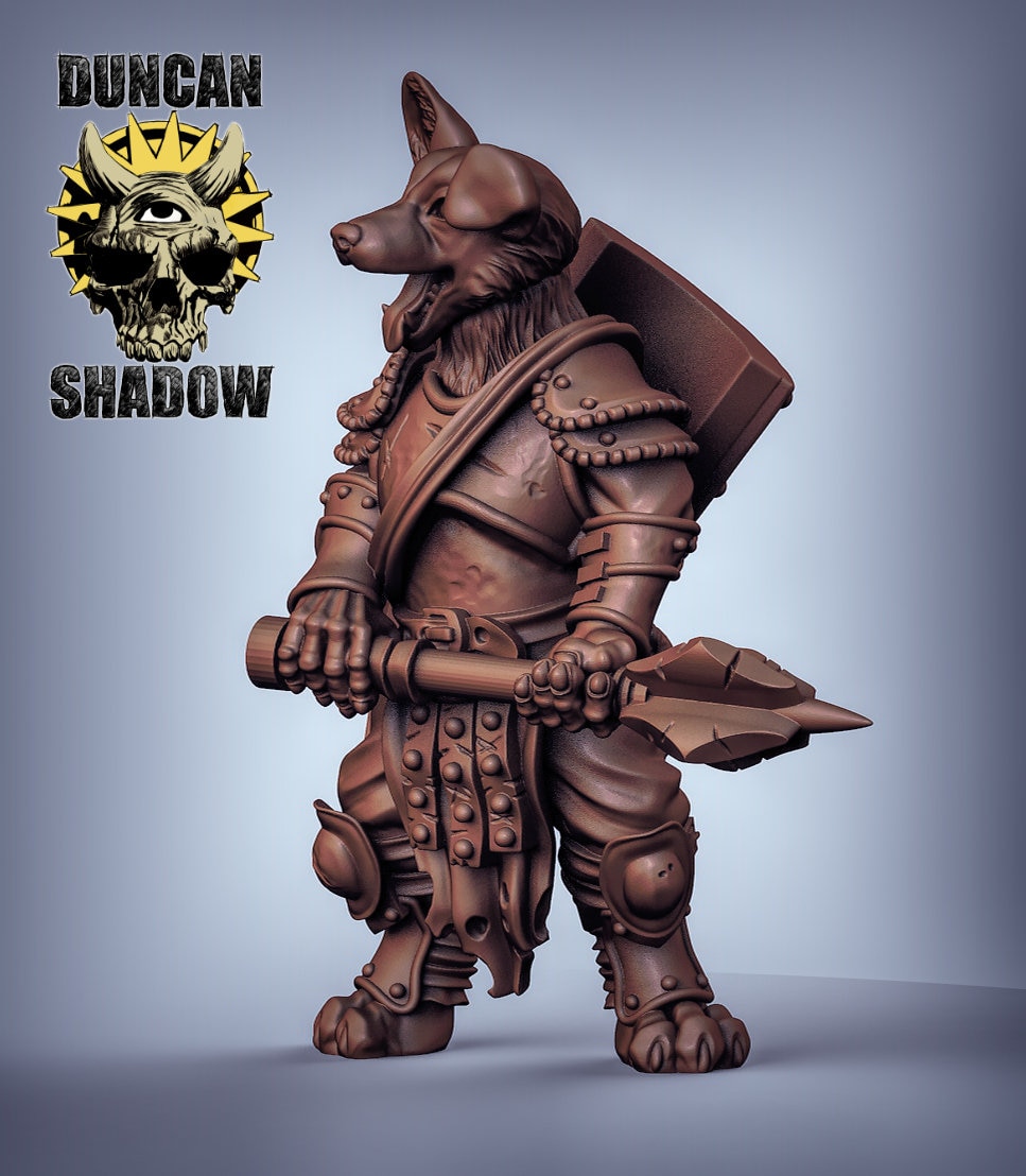 Corgi Folk Warriors Fighters Miniatura 3D Resina Impresa | Etsy