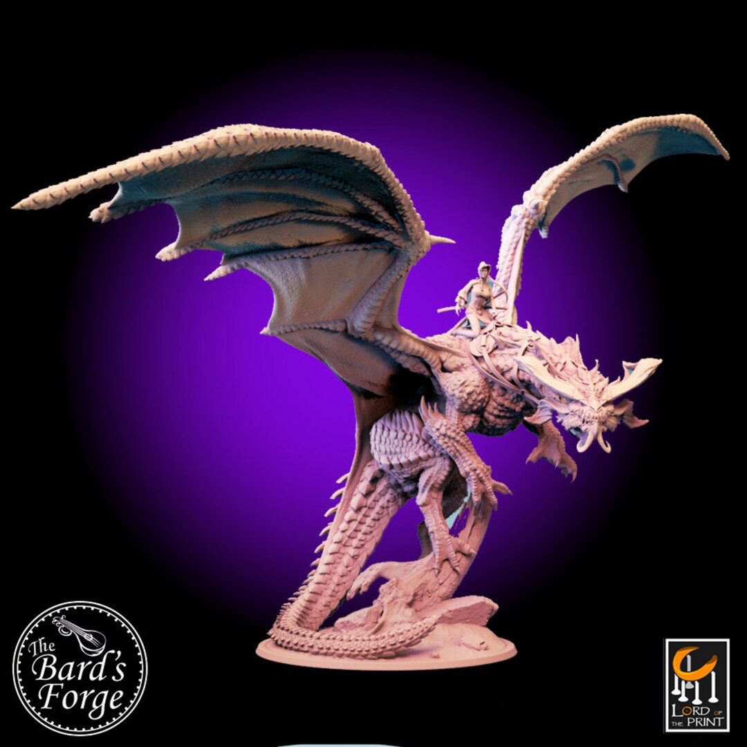 Flying Dragon 245mm Lord of the Print 3D RESIN Printed 28-32mm ...