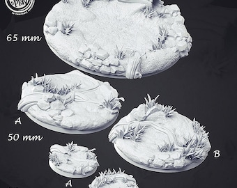 Volcano Style Bases 25mm 30mm 35mm 50mm 60mm 3D RESIN Printed Tabletop ...