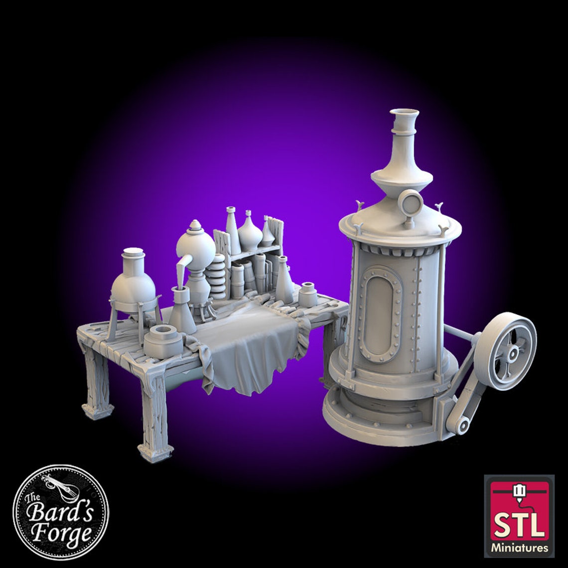 Alchemist Workshop Fantasy Props Scatter Terrain Mini 3D Resin - Etsy