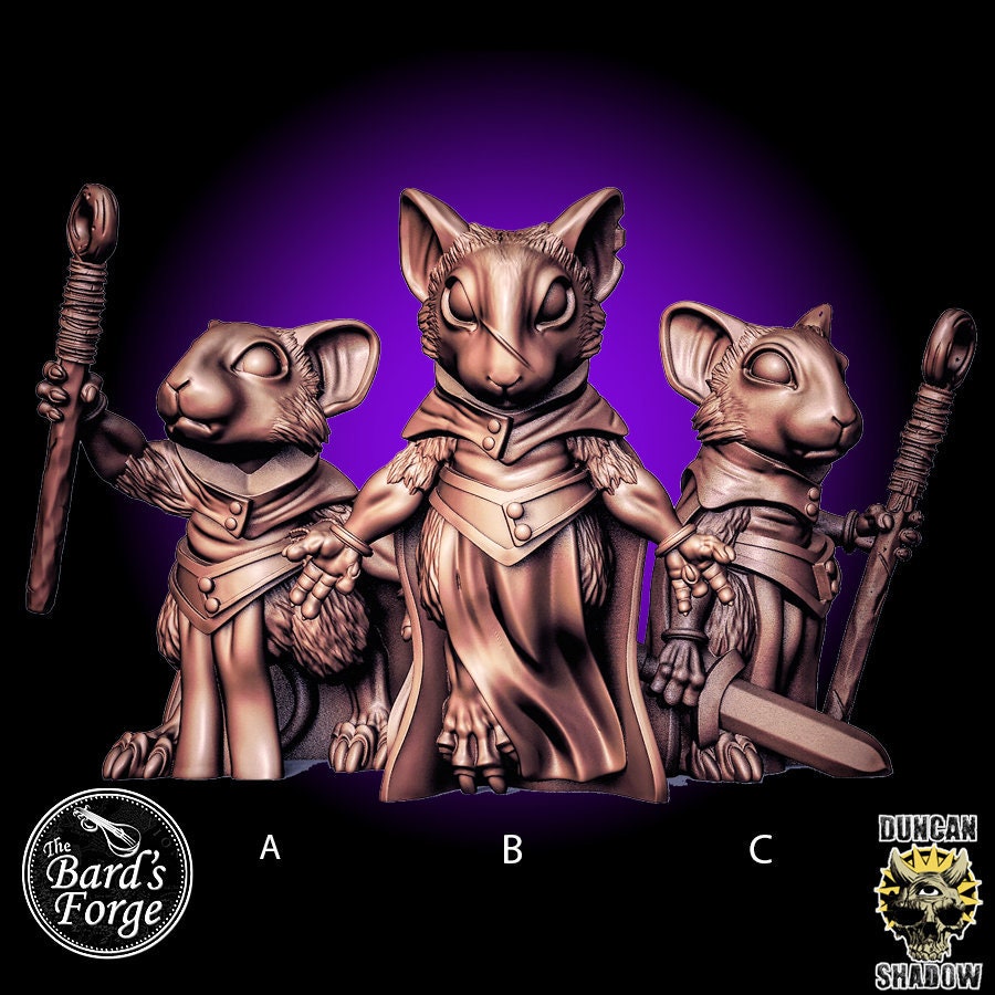 Role Playing Miniatures Toys & Games Mousefolk Sorcerers Set of 3 etna ...