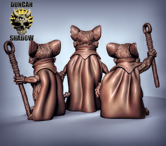 Role Playing Miniatures Toys & Games Mousefolk Sorcerers Set of 3 etna ...