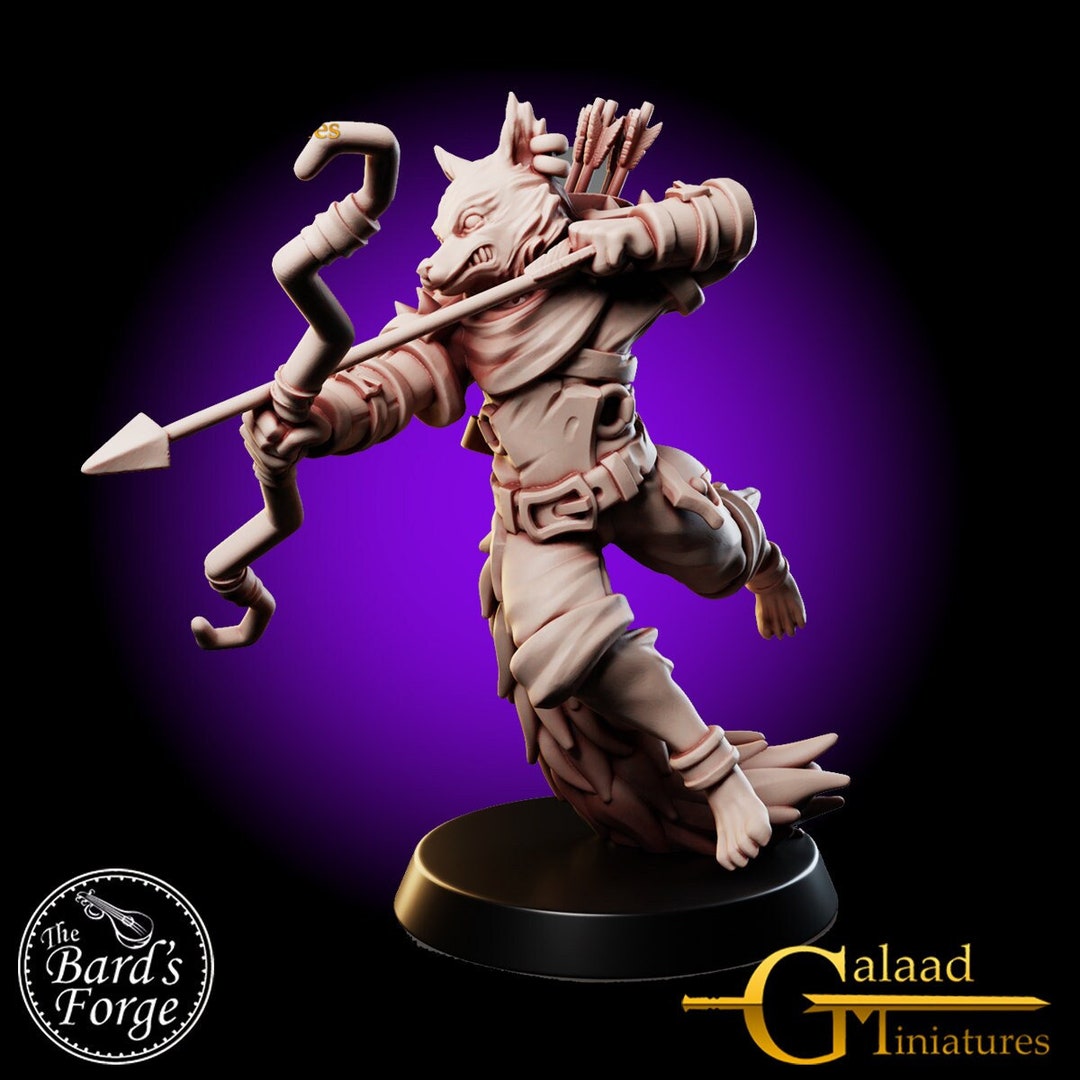 Male Kitsune Warrior Archer Ranger • Fey • Feywild • Galaad Miniatures ...