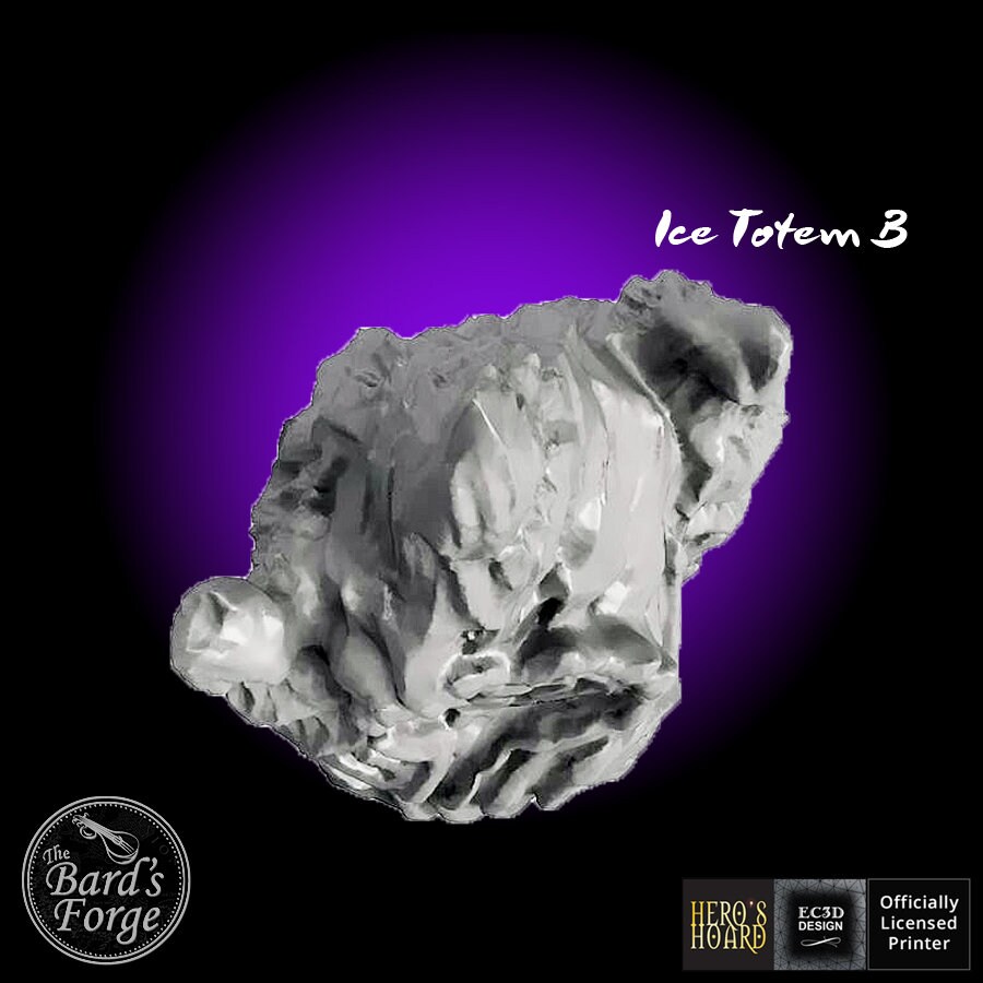 2pc Set Ice Totems 3D Printed 28-32mm Scatter Terrain Fantasy Tabletop ...