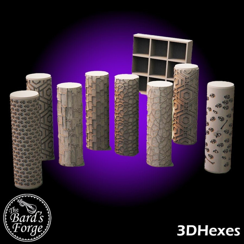Rolling Pin Texture Roller 28-32mm Terrain D&D Dungeons and Dragons ...