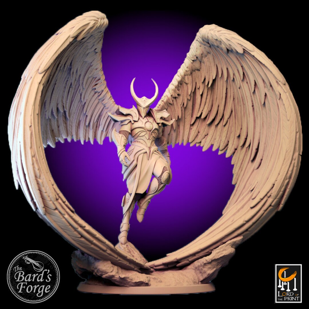 Celestial Paladin Aasimar • Lord of the Print • 3D RESIN Printed 28 ...