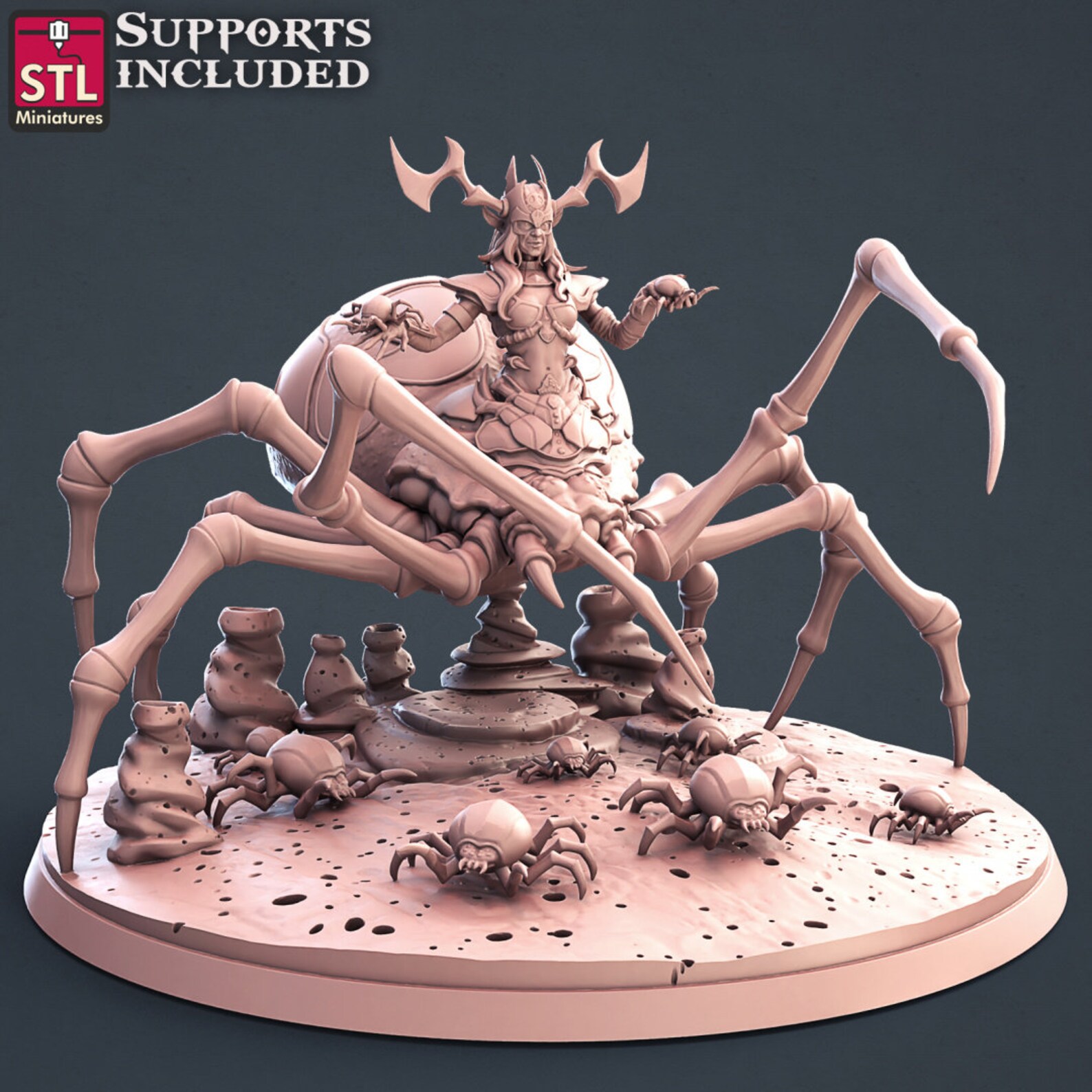 Drider Spider Queen • Boss Encounter • STL Miniatures • Miniature • 3D ...