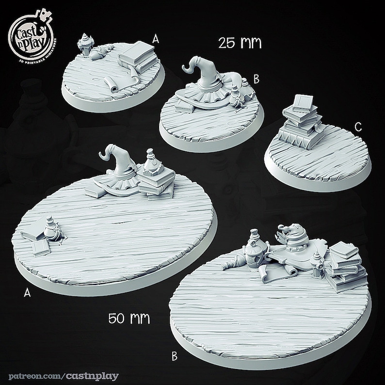Wizard Magical Bases 25mm 50mm 3D RESIN Printed Tabletop | Etsy