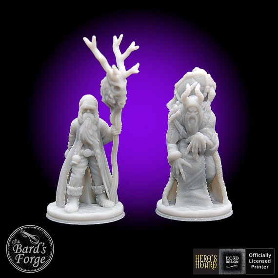 Crampus and Druid Santa Clause 3D Printed Resin 28-32mm - Etsy