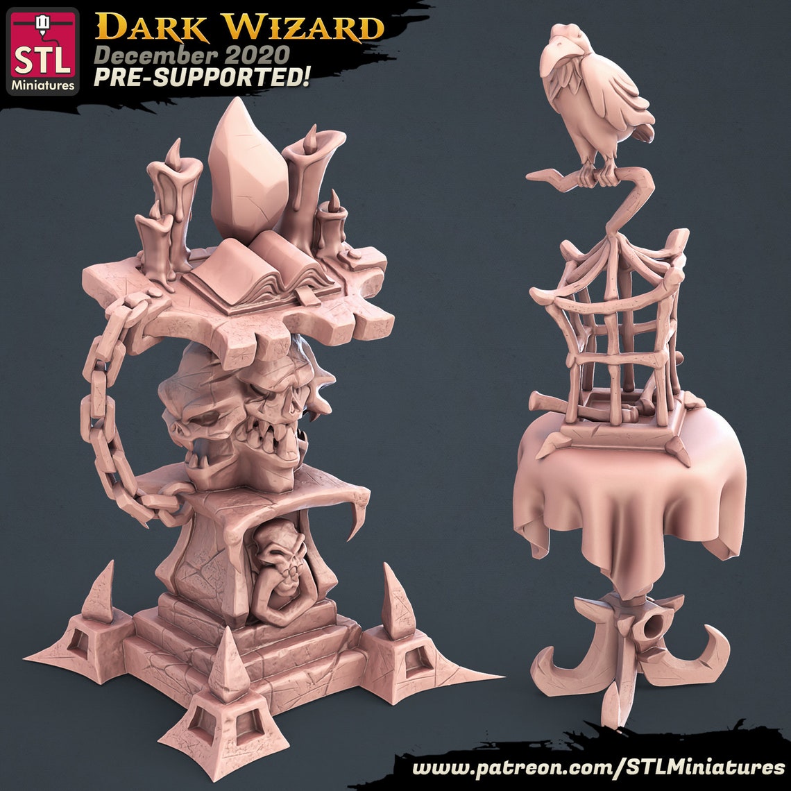 Wizard Sorcerer Witch Sorceress Table Props 3D Resin Printed - Etsy