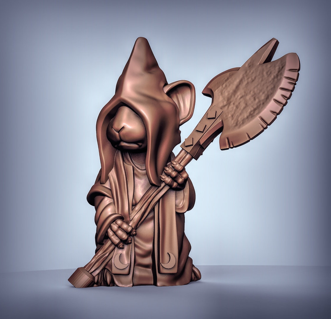 Mouse Folk Cultist Warriors Miniature 3D Resin Printed 28-32mm Tabletop ...