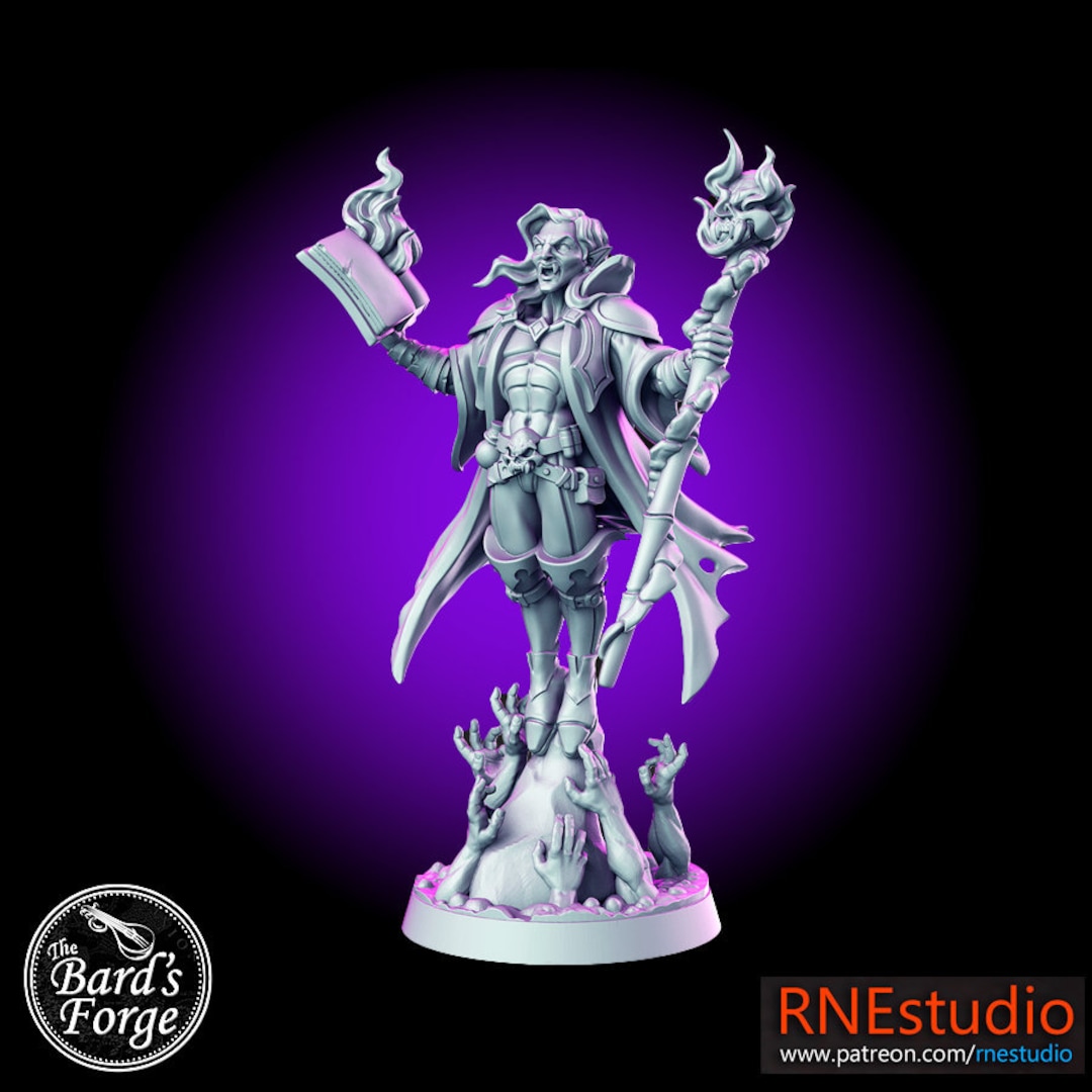 Vraduul Vampire Lord Miniature 3D Resin Printed 28-32mm Tabletop ...