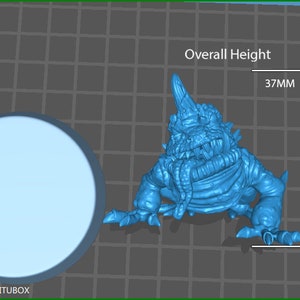 Giant Toad Beast Monster • Galaad Miniatures • Into the Woods • Mini 3D ...