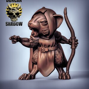 Mouse Folk Rangers W/bow Miniature 3D Resin Printed 28-32mm Tabletop ...