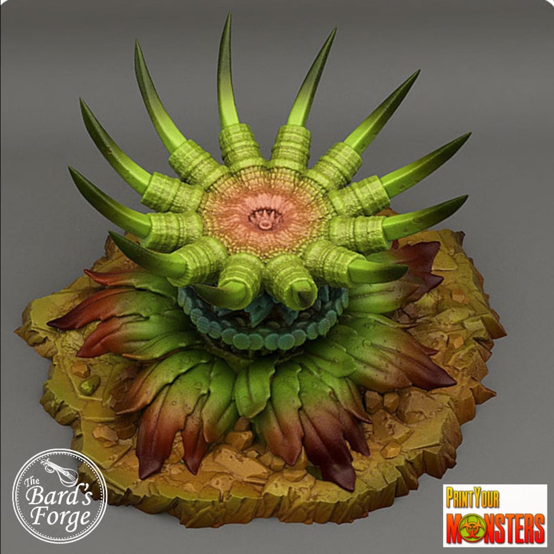 Big Carnivorous Plant 3D RESIN Printed 28-32mm Tabletop Scatter Terrain ...