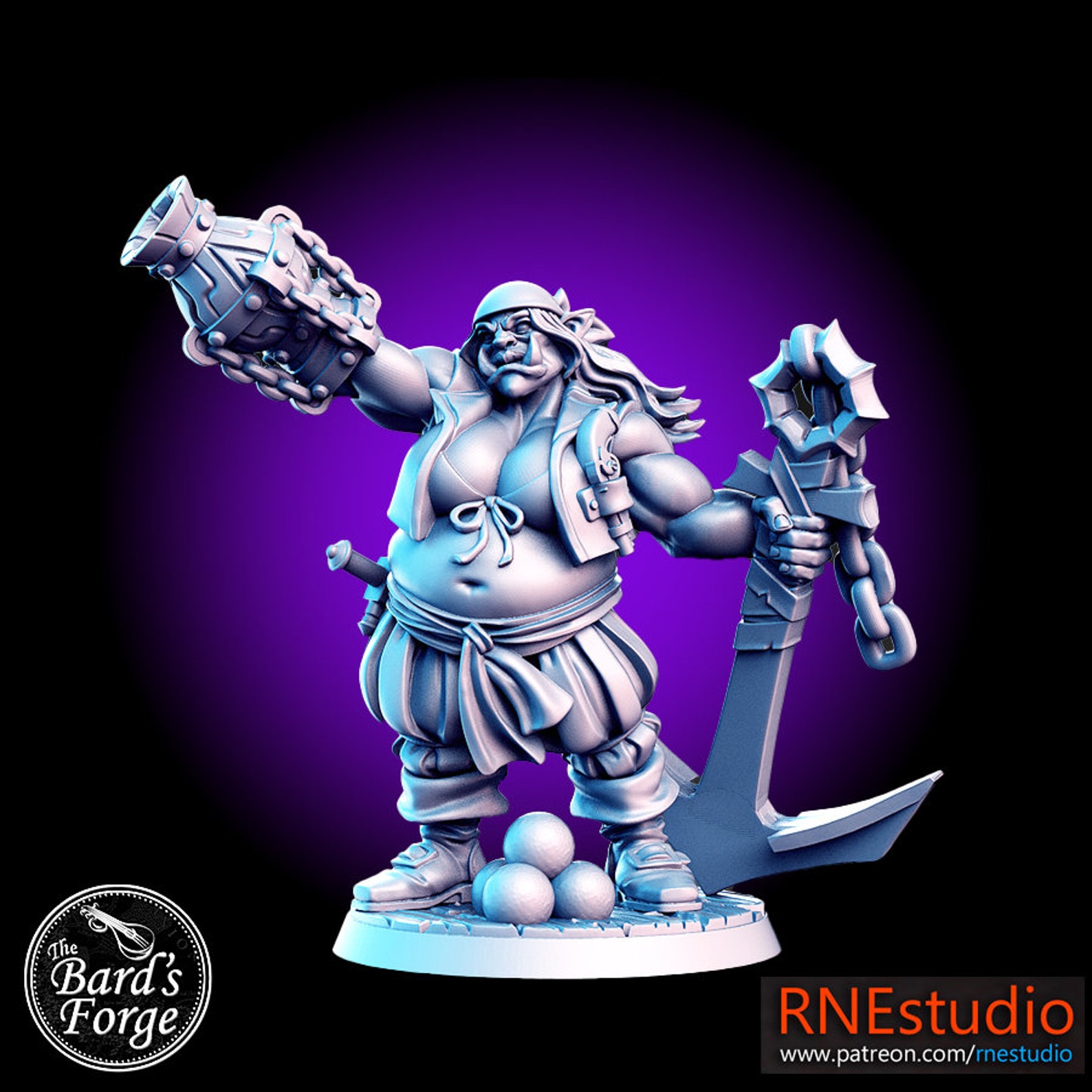 Hooks Female Ogre Pirate Buccaneer Mini 3D Resin Printed - Etsy