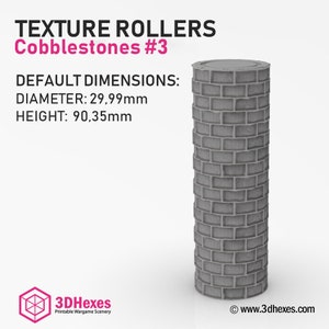 Cobblestone Texture Roller 28-32mm Terrain D&D Dungeons and Dragons Pathfinder Starfinder ...