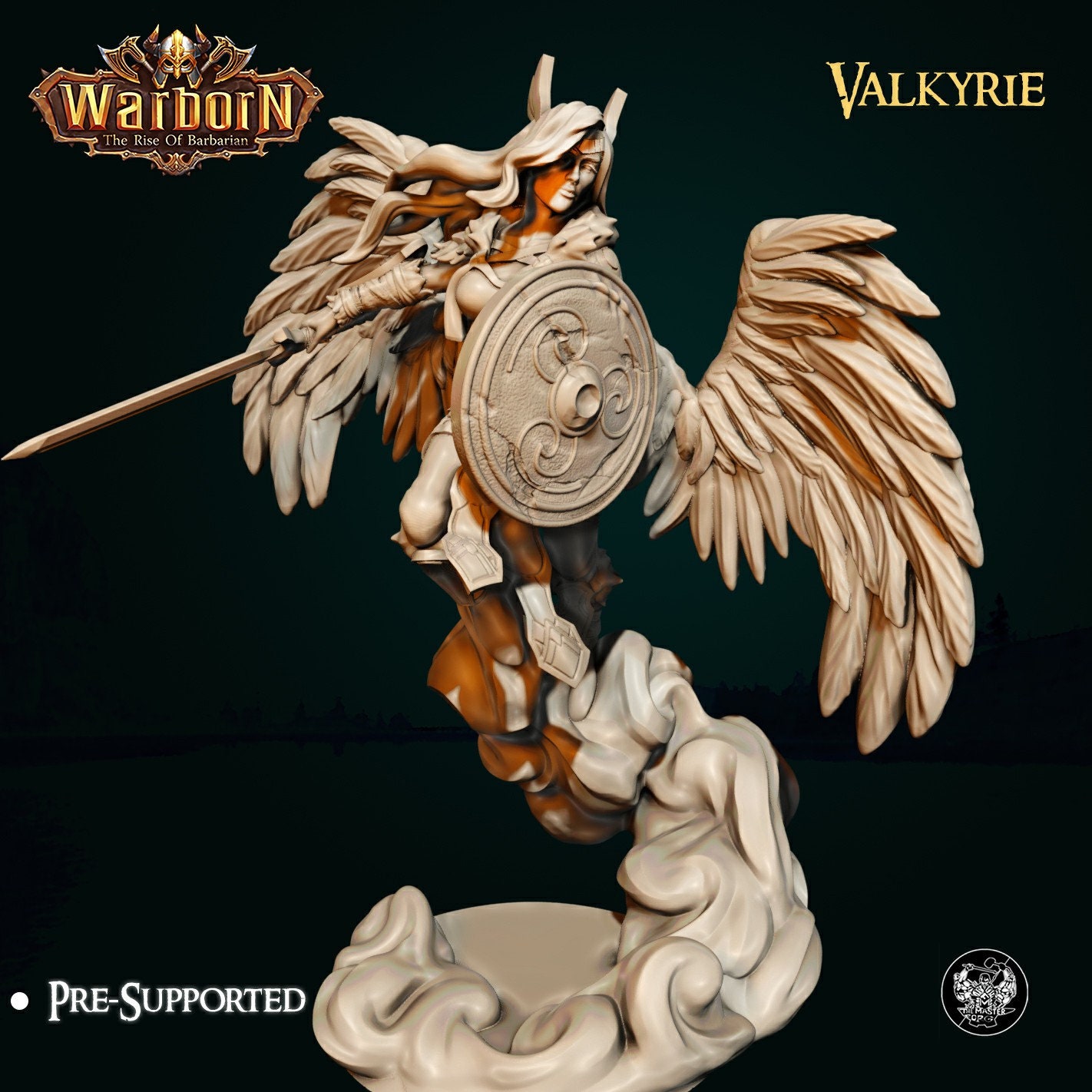 Valkyrie Warrior • Warborn Rise of the Barbarian • Miniature •3D Resin ...