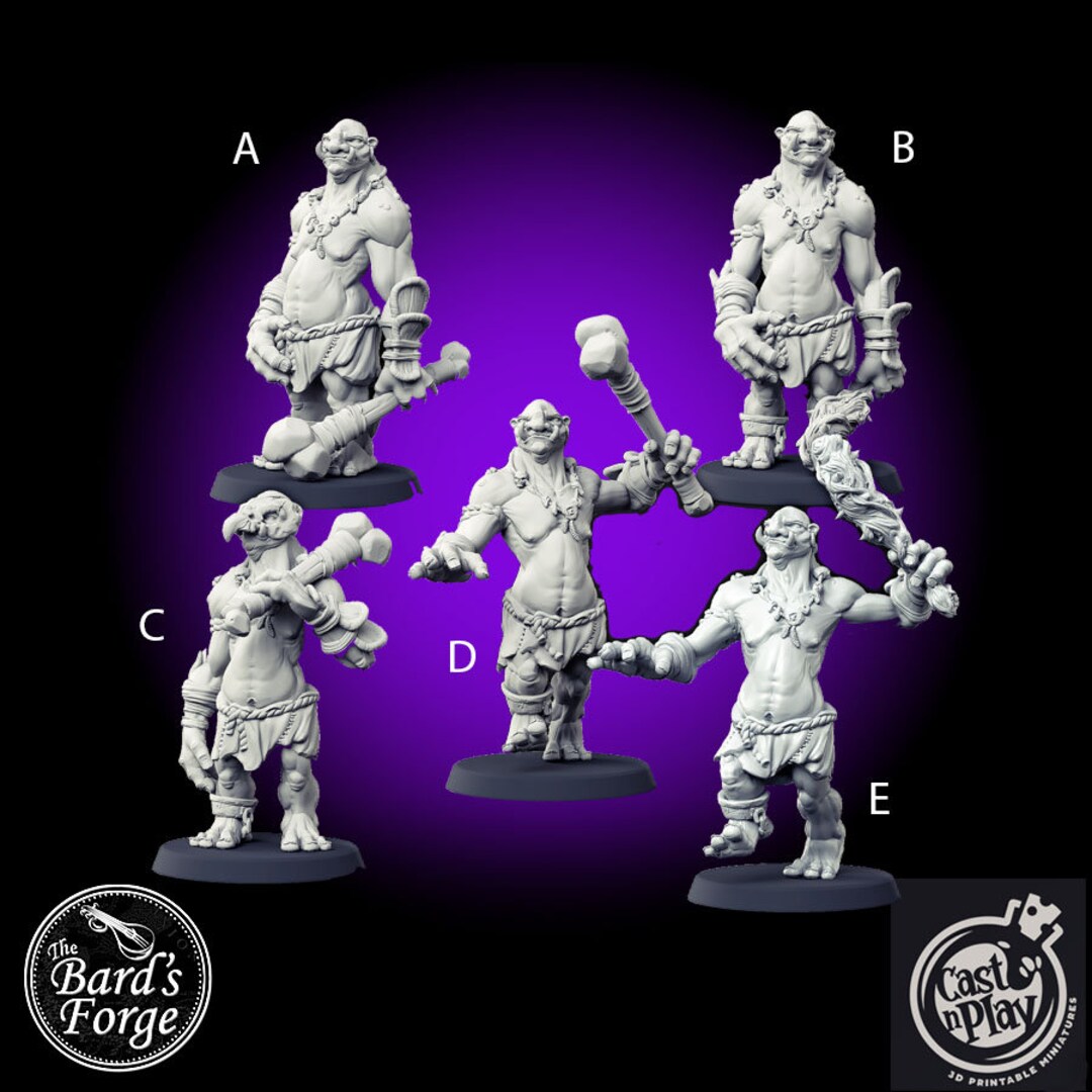 Smash Trolls / Ogre • Cast N Play • 3D Resin Printed Miniature ...
