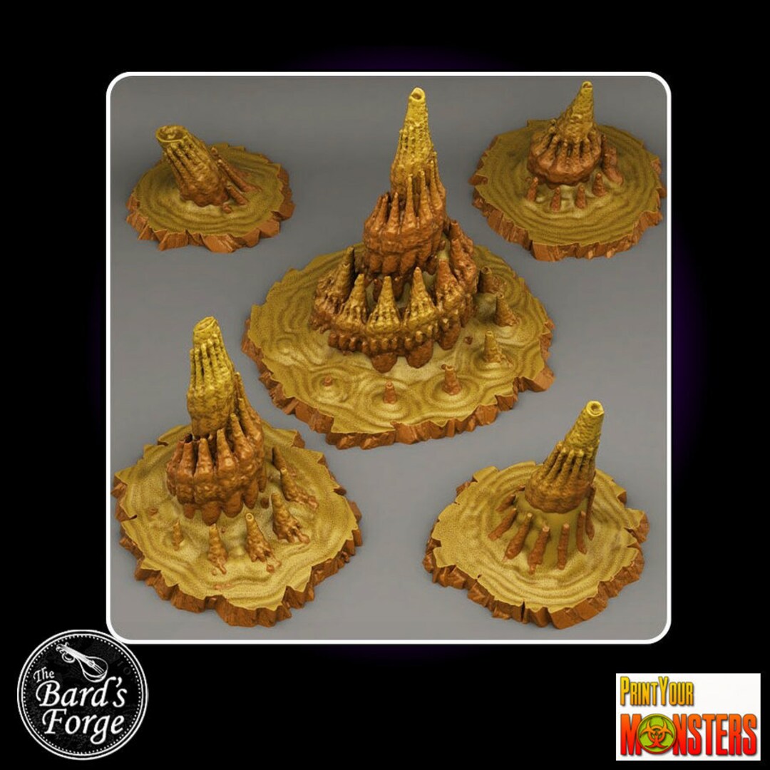 5pc Set Elder Things 3D RESIN Printed 28-32mm Tabletop Scatter Terrain ...