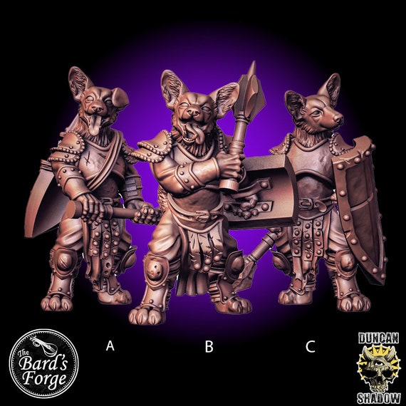 Corgi Folk Warriors Fighters Miniatura 3D Resina Impresa | Etsy