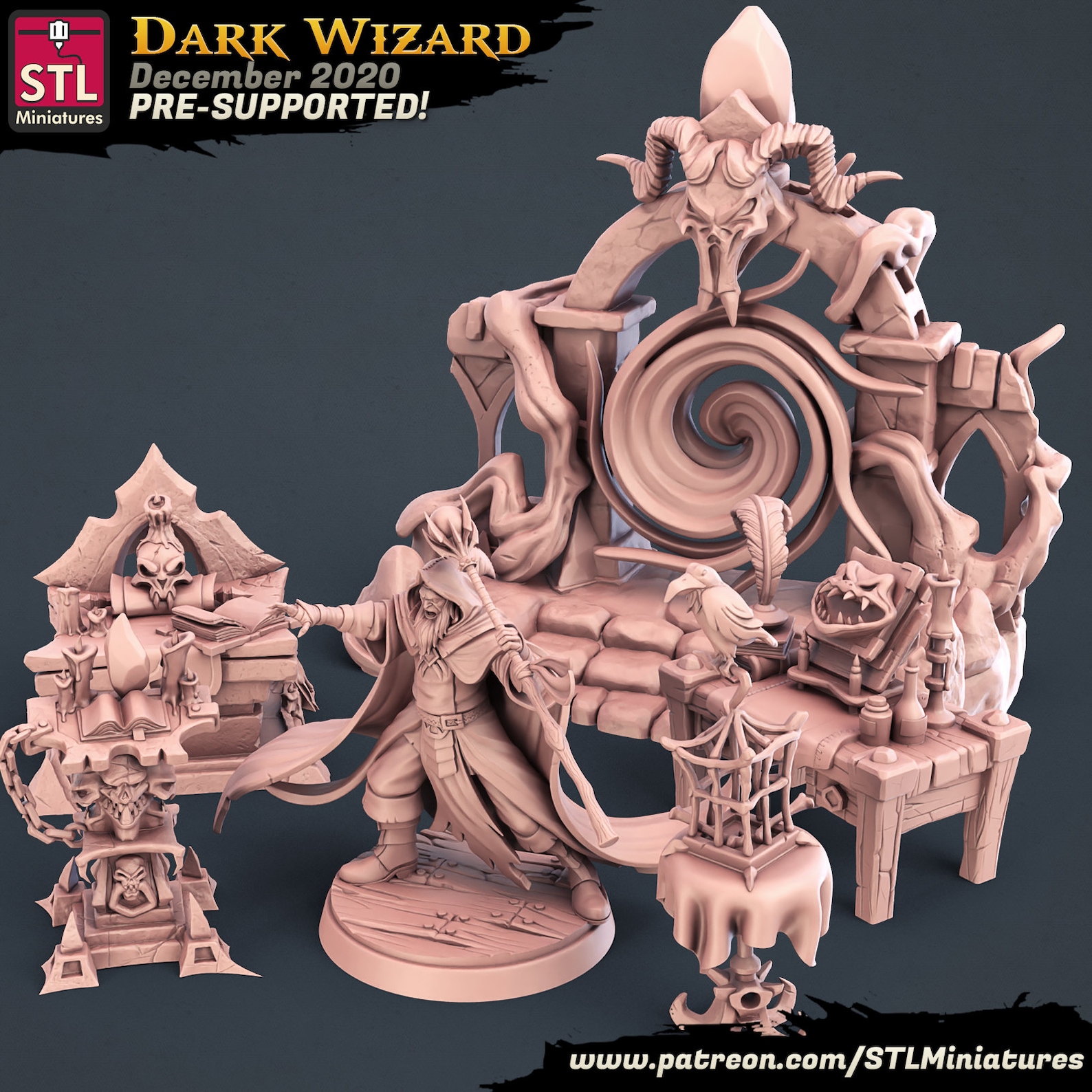Full 6pc Set Magical Wizard Sorcerer Props 3D Resin Printed - Etsy