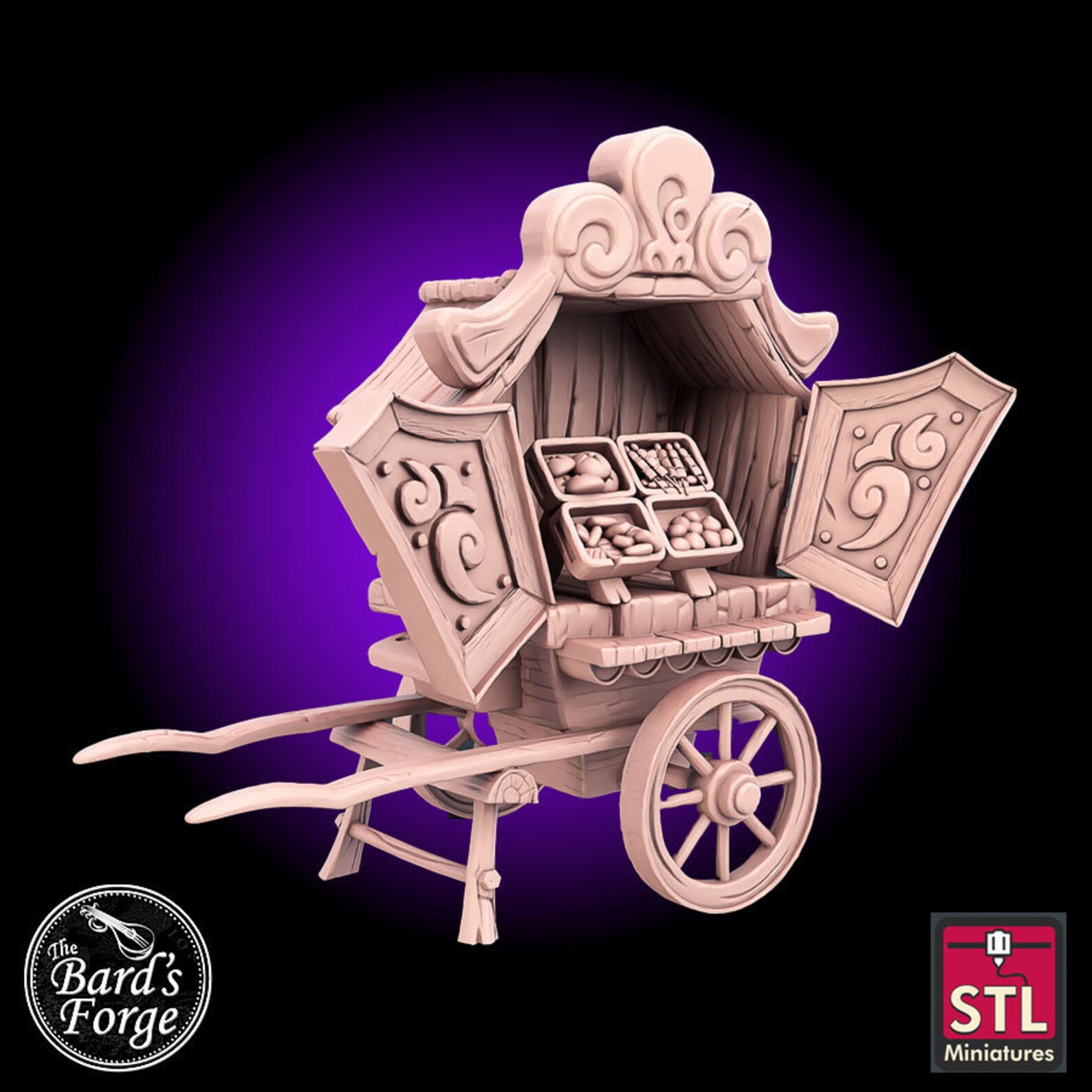 Carnival Food Cart Prop 3D Resin Printed 28-32mm Tabletop - Etsy