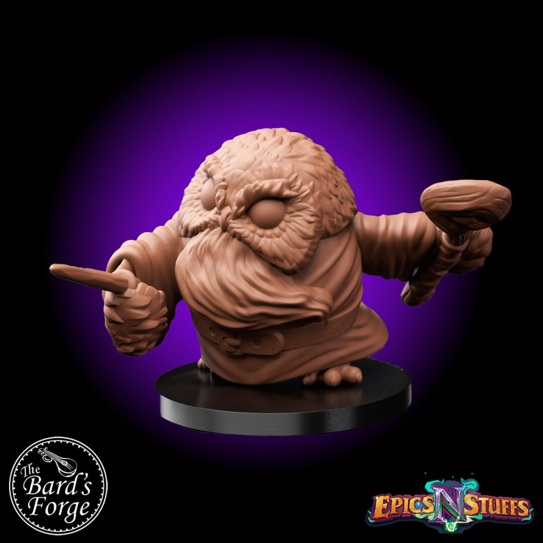 Owlkin Wizard • Epics N Stuffs • Resin 3D Printed • 28-32mm Tabletop ...