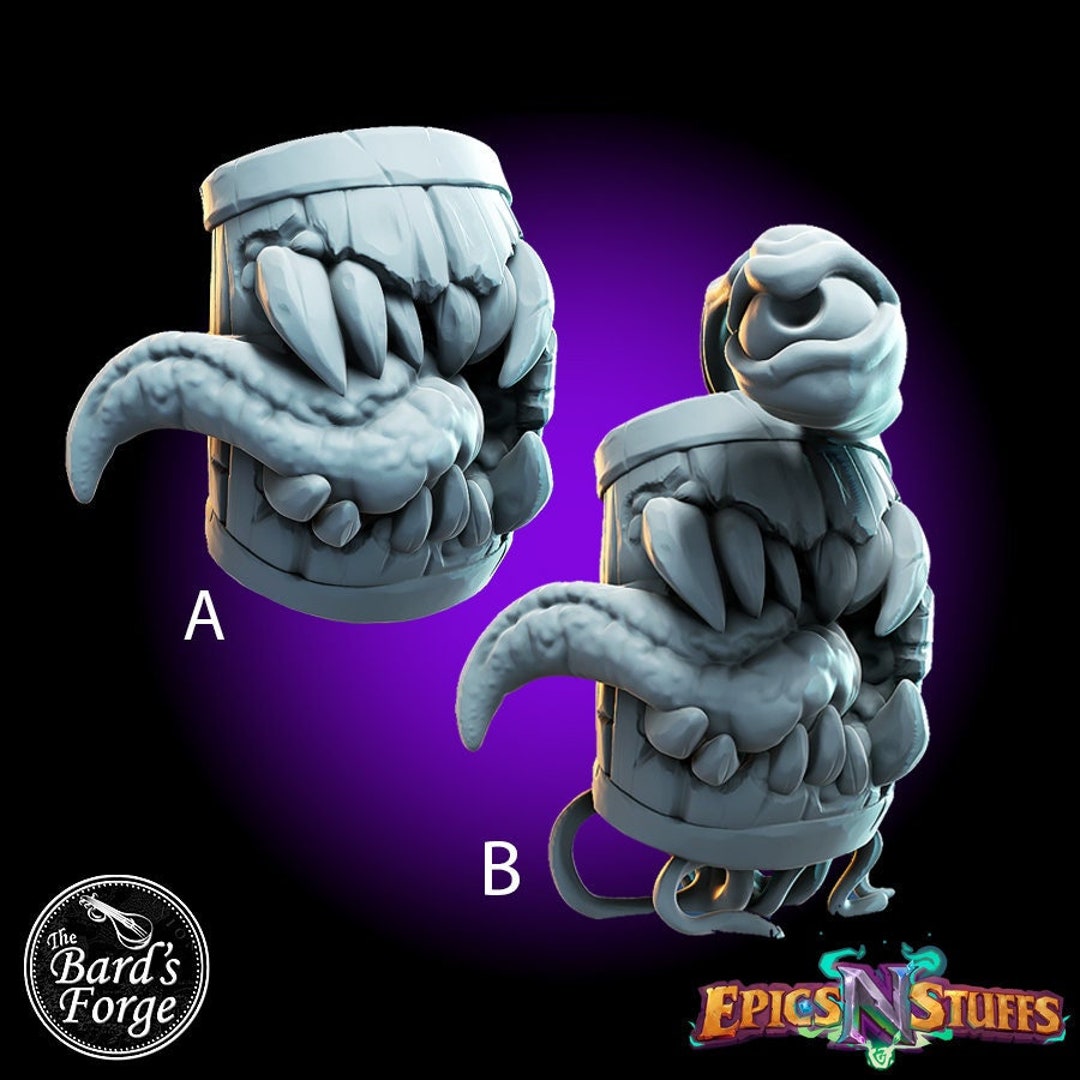 2pc Barrel Mimics Set • Epics N Stuffs • 3D RESIN Printed • Miniature ...