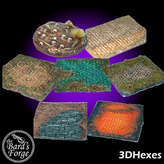 Fantasy Rolling Pin Textured Rollers Set 3 D&D Terrain 28mm DnD ...