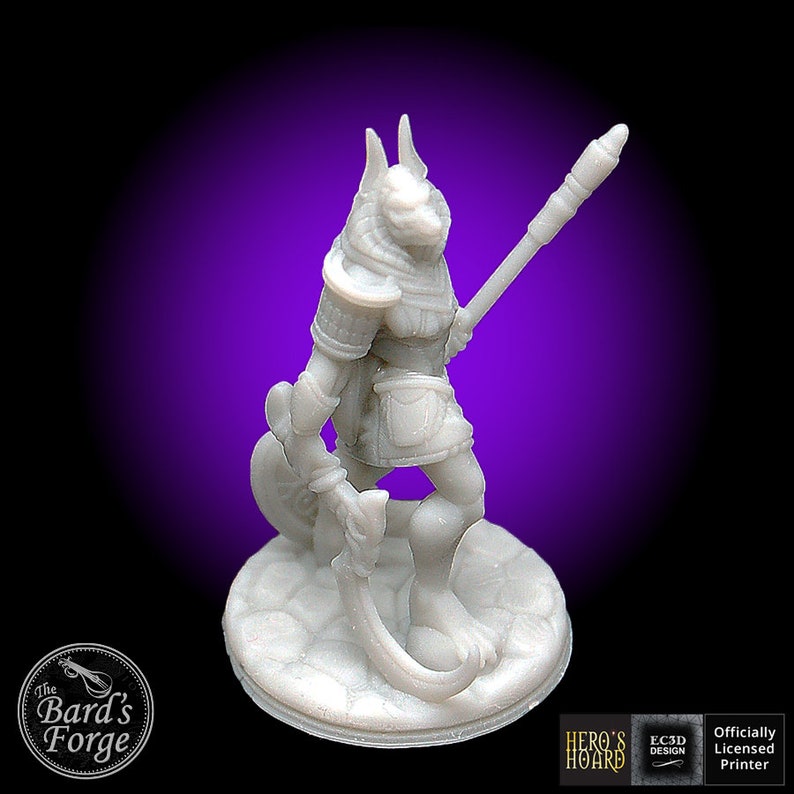Egyptian Anubis Warrior W/ Khopesh & Poleaxe 3D RESIN Printed 28-32mm ...