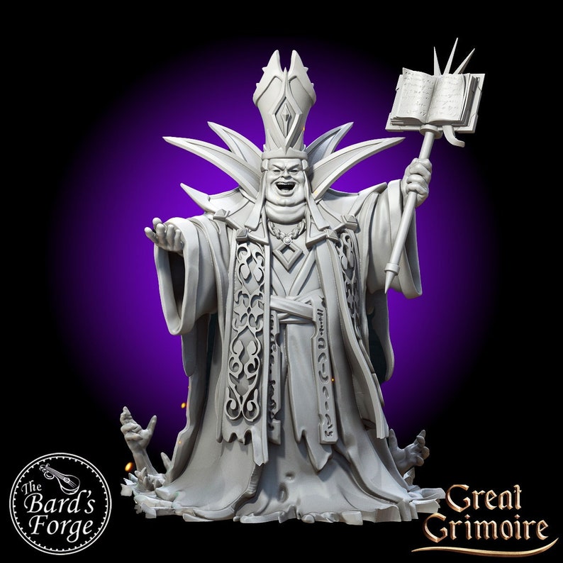 Dark Bishop Great Grimoire Miniature Resin 3D Printed - Etsy Hong Kong