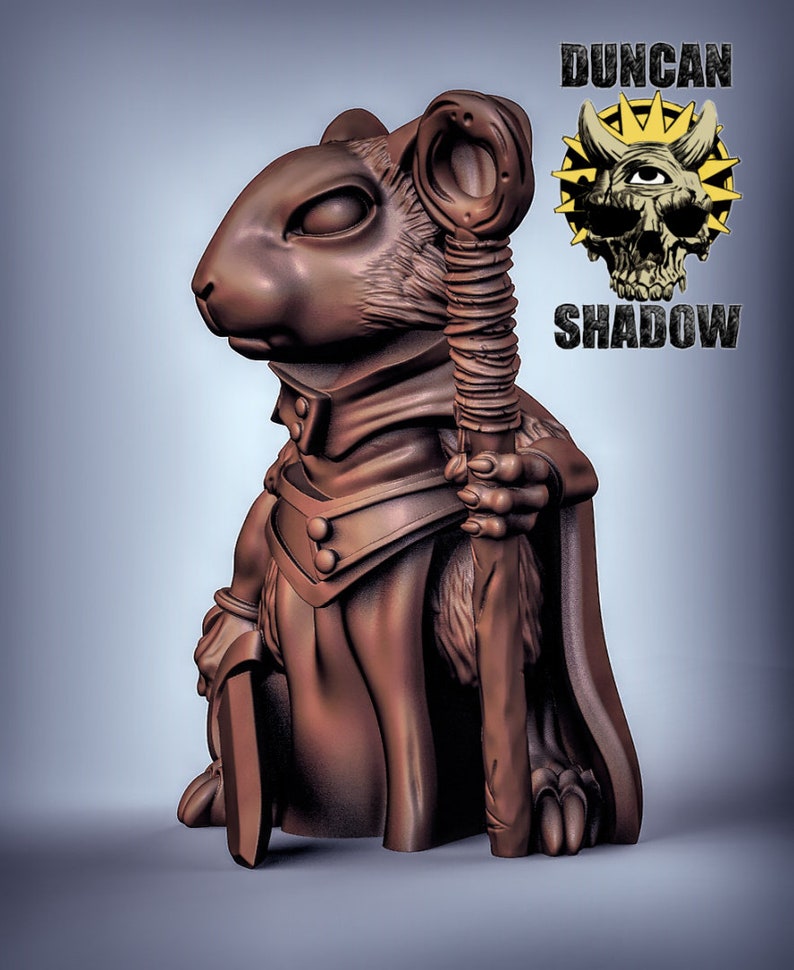 Mouse Folk Sorcerer Wizard Miniature 3D Resin Printed 28-32mm | Etsy