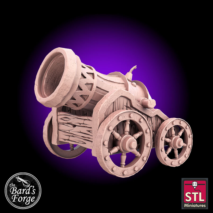 Carnival Cannon Prop 3D Resin Printed 28-32mm Tabletop Fantasy Gaming D ...
