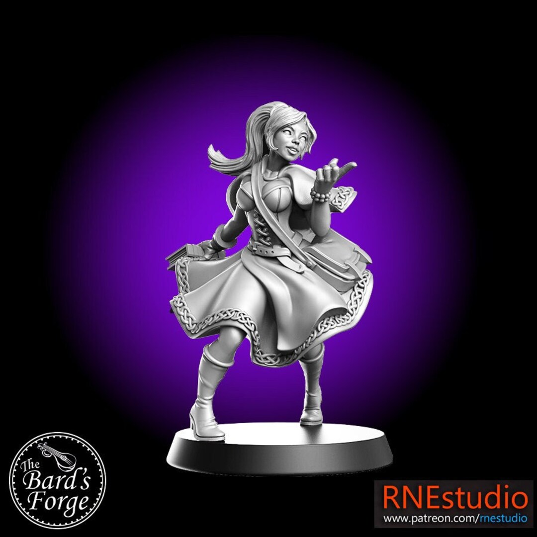 Elisa Female Mage Apprentice • RN Estudio • 3D Resin Printed 28-32mm ...