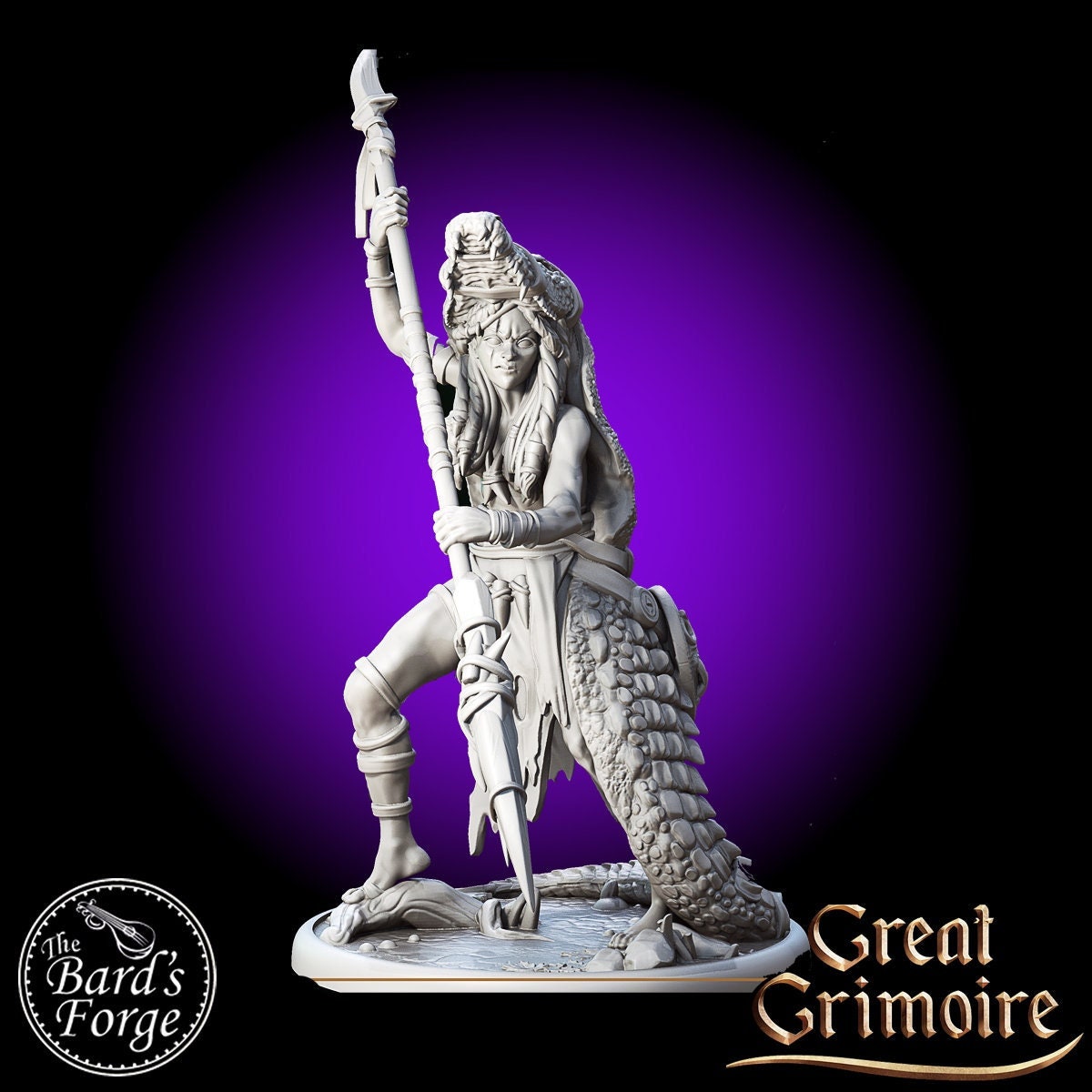 Shanti Female Swamp Warrior Great Grimoire Miniature 3D | Etsy