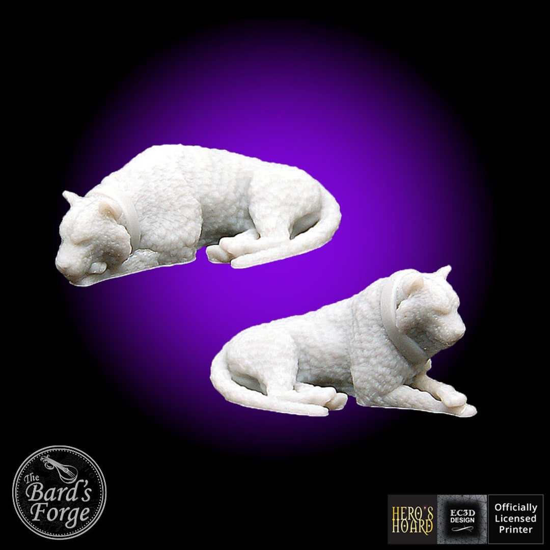 Pair of Captive Pet Sultan's Tigers Mini 3D RESIN Printed 28-32mm ...
