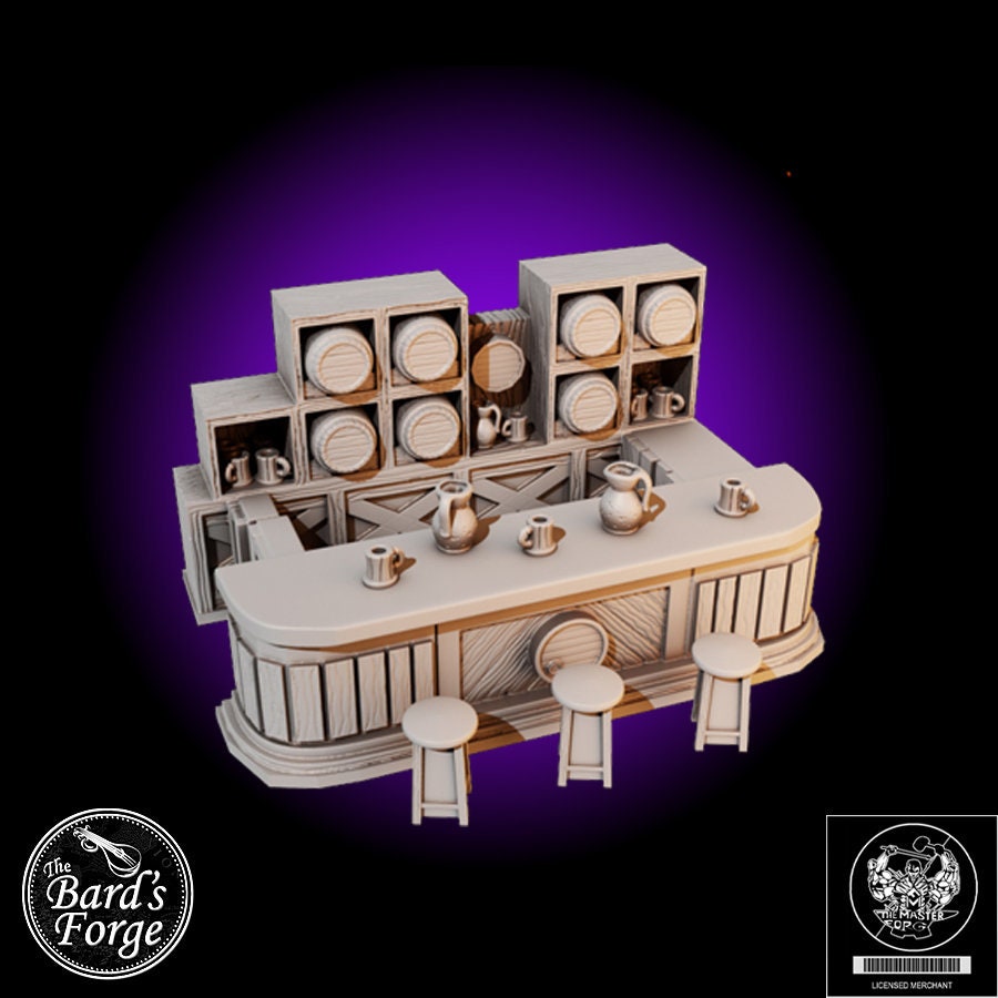 9pc Set Village Tavern Bar Scatter Props 3D Resin Printed 28-32mm ...