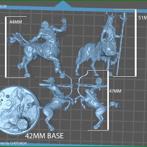 Tribe of Centaurs • Feywild • Great Grimoire • Miniature • 3D Resin ...