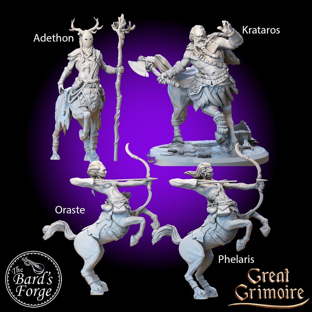 Tribe of Centaurs • Feywild • Great Grimoire • Miniature • 3D Resin ...