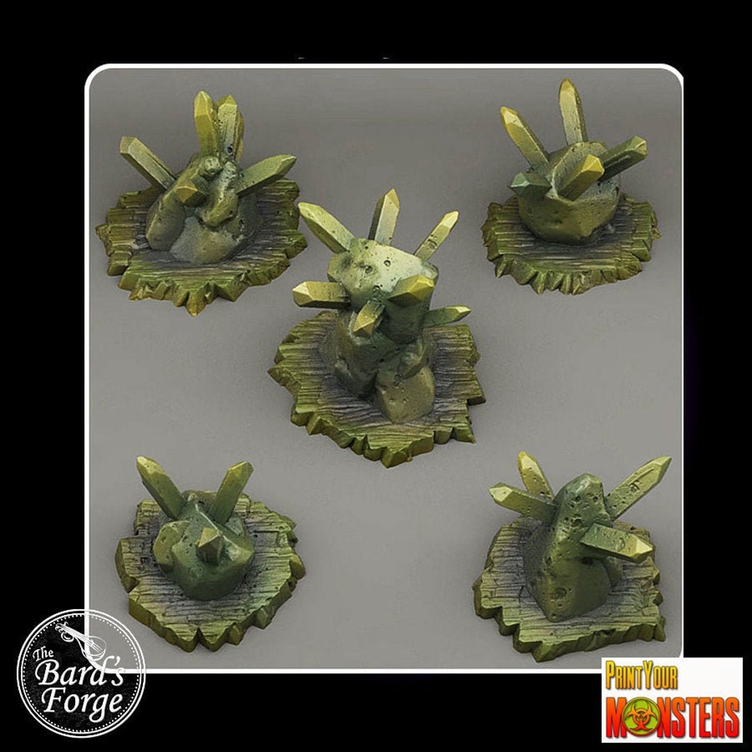 5pc Set Rock Traps Stones 3D RESIN Printed 28-32mm Tabletop Scatter ...