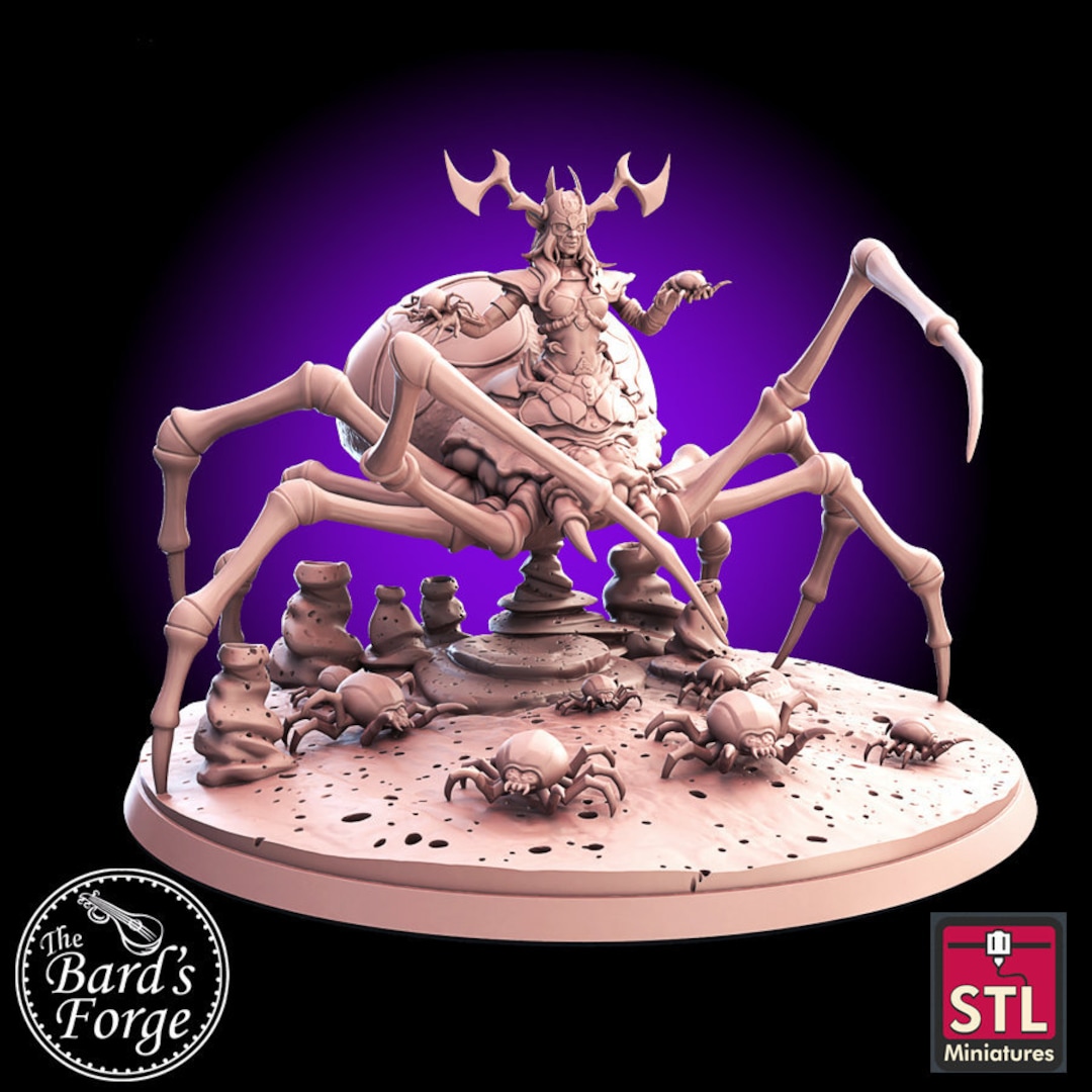 Drider Spider Queen • Boss Encounter • STL Miniatures • Miniature • 3D ...