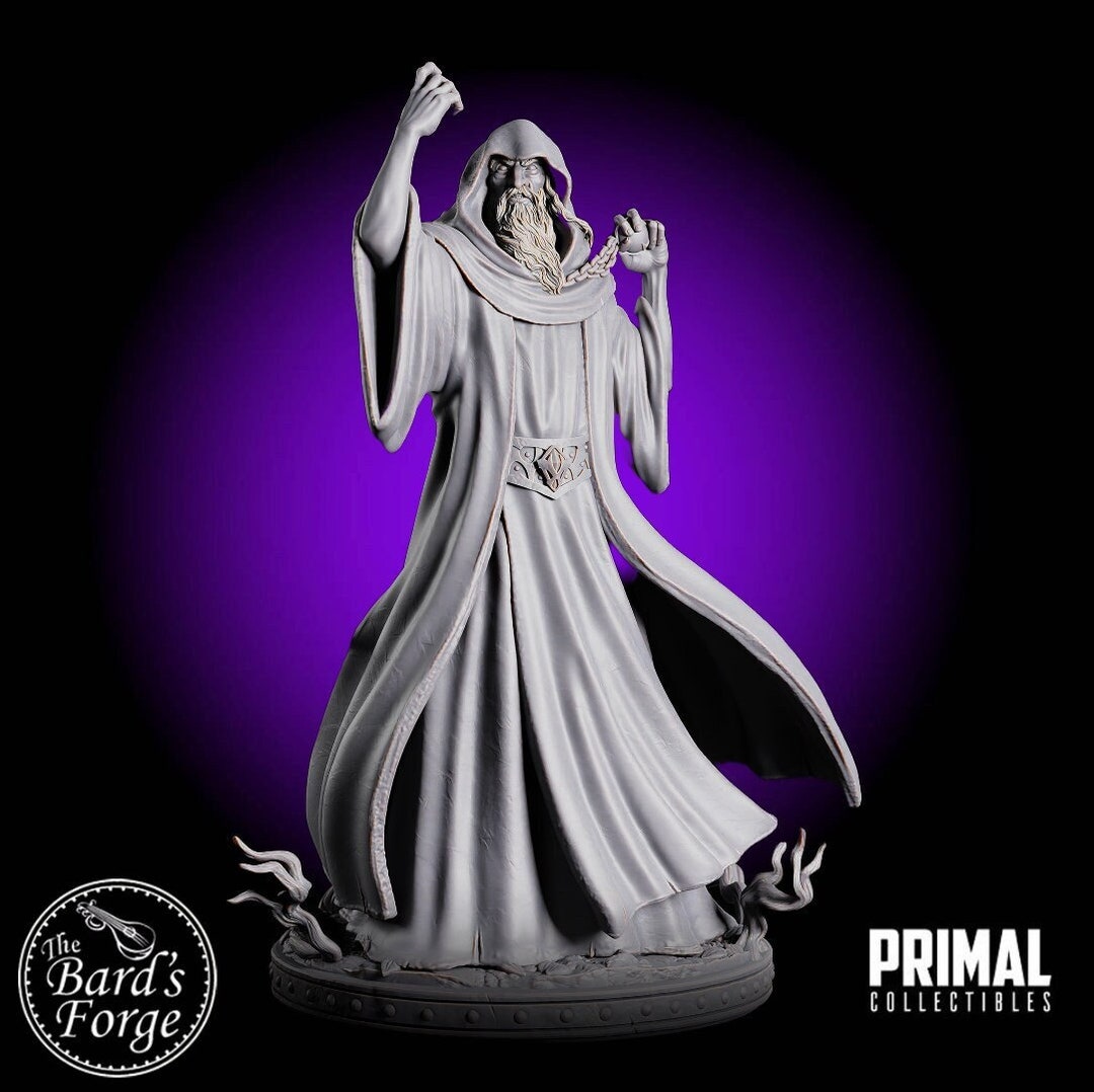 Gramros •dark Wizard •fistandantilus •3D Printed •28-32mm •fantasy ...