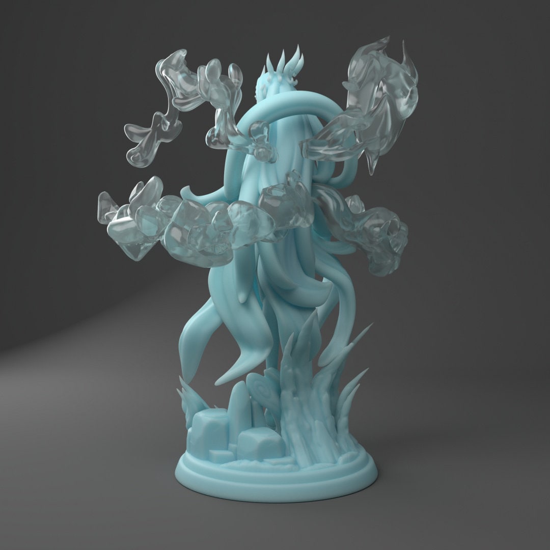 Genasi Queen Miniature 3D Resin Printed 28-32mm Tabletop Fantasy Gaming ...