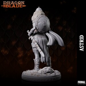 Astrid •female Fighter •tika •3D Printed •28-32mm •fantasy Tabletop ...