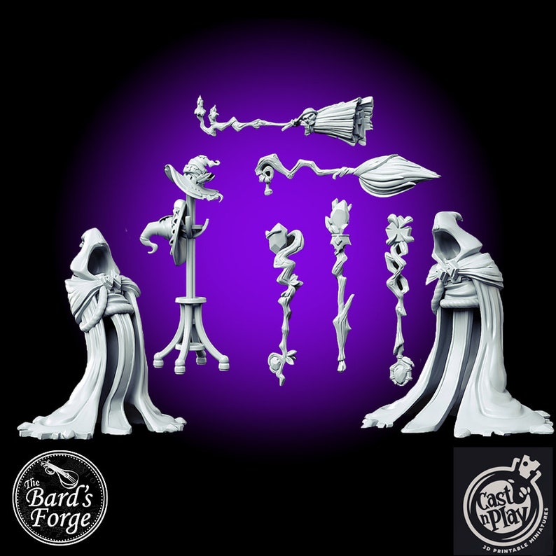 8pc Set of Magical Wizard Props 3D Resin Printed Scatter - Etsy