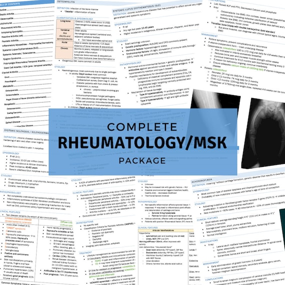 Rheumatology/msk Complete - Etsy